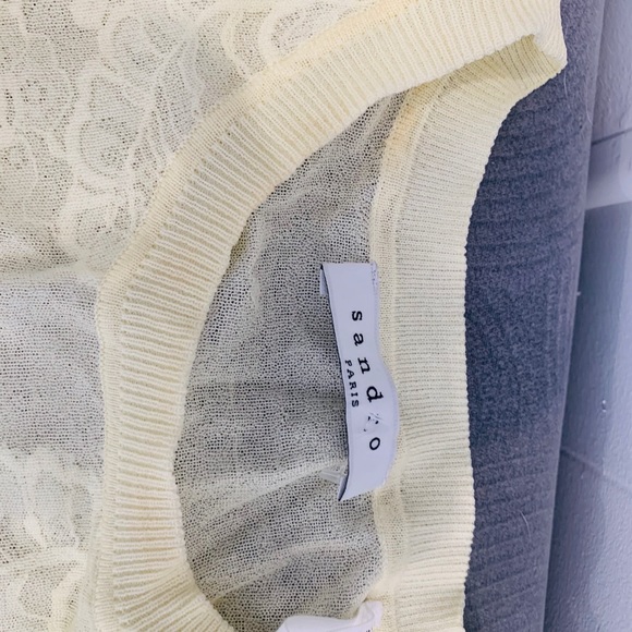 Sandro | Tops | Sandro Yellow Sheer Sweater | Poshmark